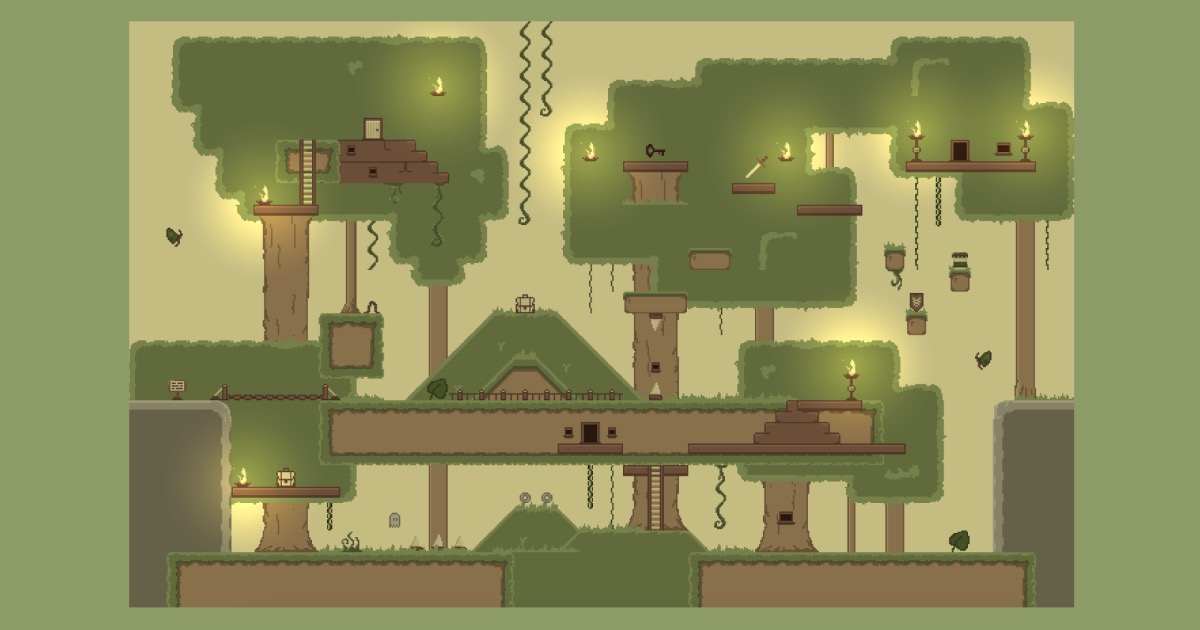 Forest Platformer Tile Set by muffinespixels | 2D | Unity Asset Store