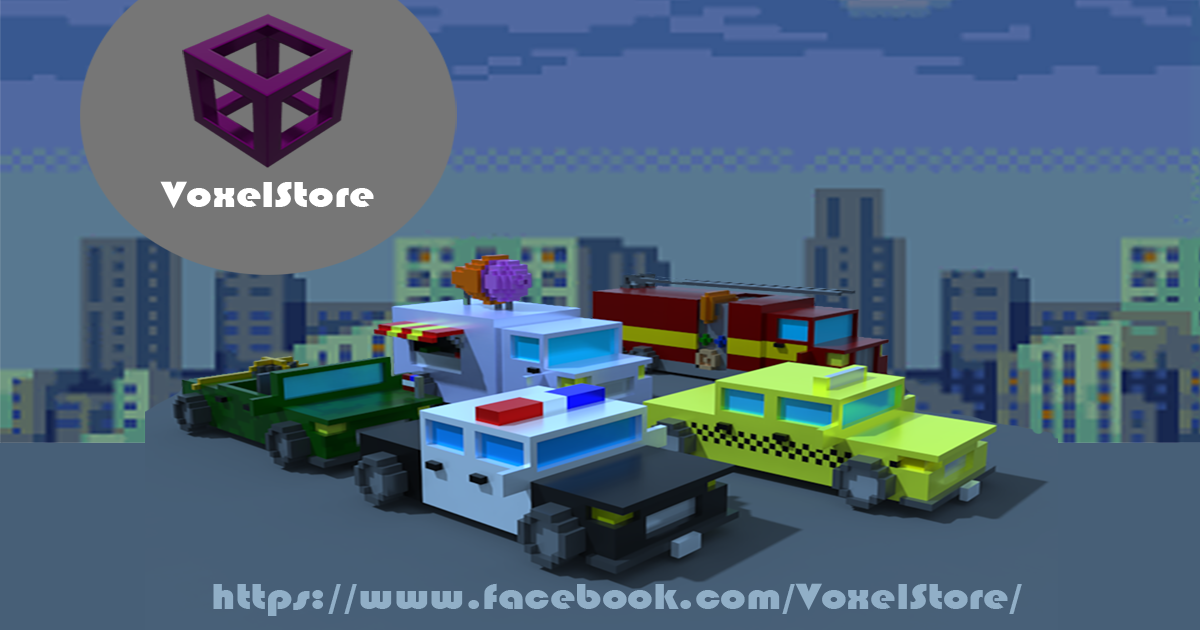 Voxel Vehicles Package | 3D Vehicles | Unity Asset Store
