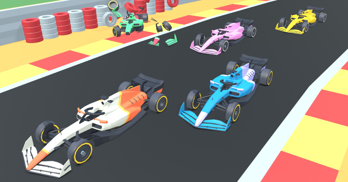 Low poly Formula racecar | 3D Land | Unity Asset Store