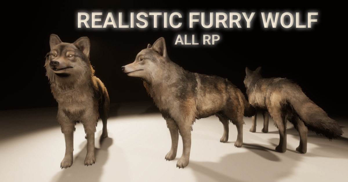 Realistic Furry Wolf | 3D 動物 | Unity Asset Store