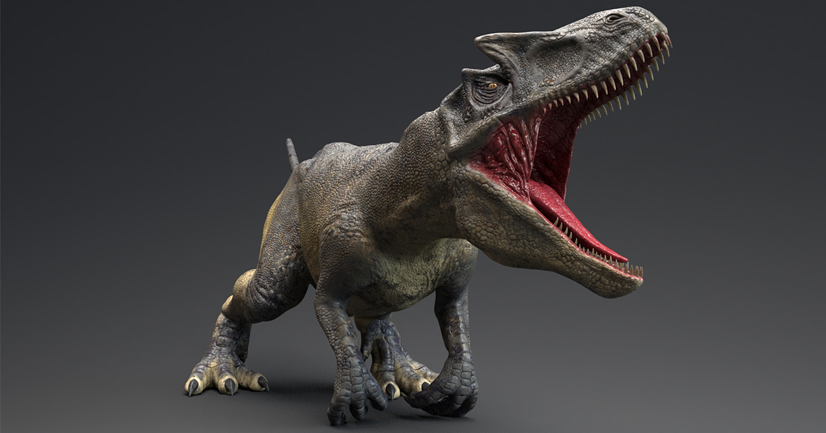 Allosaurus Real Dinosaur 74 Animations | 3D 生物 | Unity Asset Store