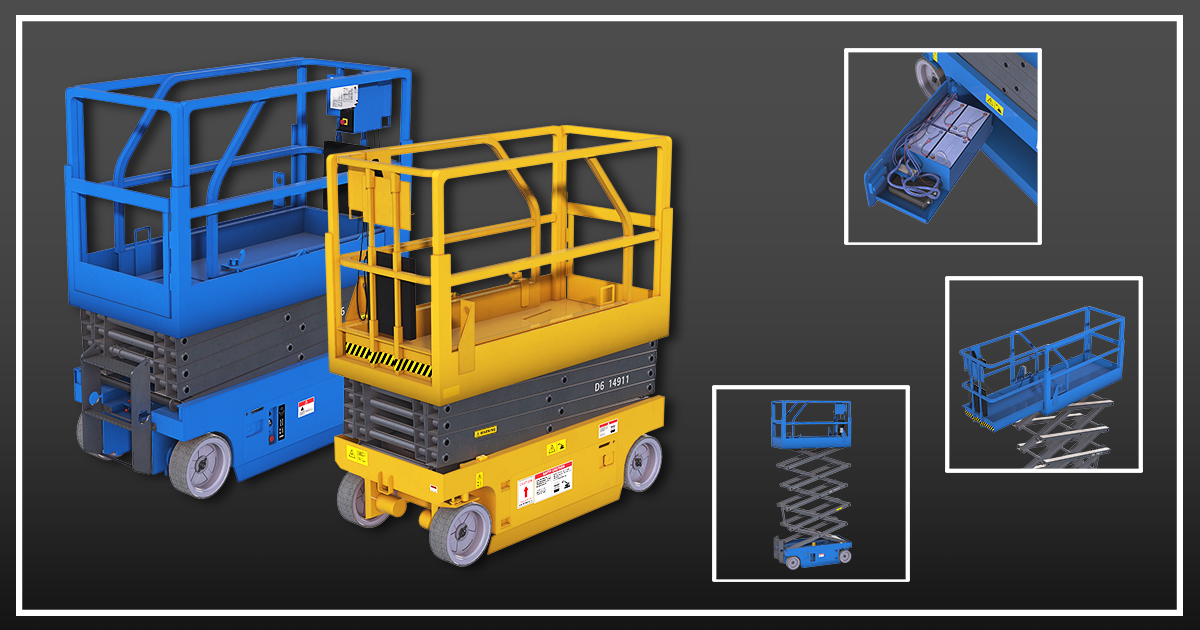 Aerial Work Vehicle | 3D Industrial | Unity Asset Store