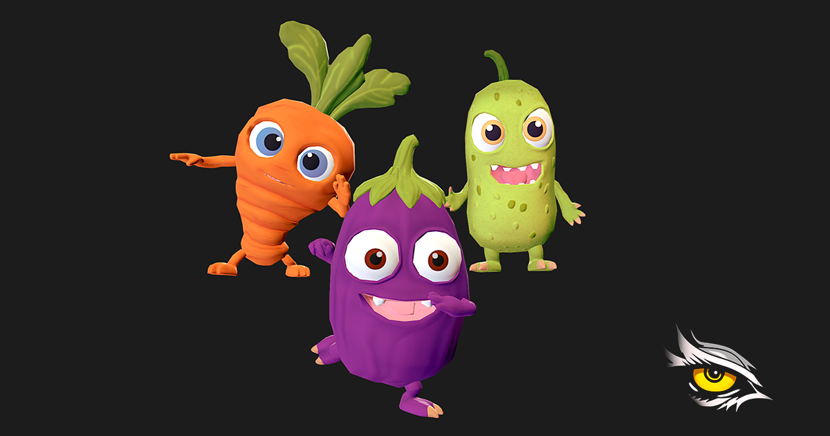Monster Vegetables Pack 01 | 3D Creatures | Unity Asset Store