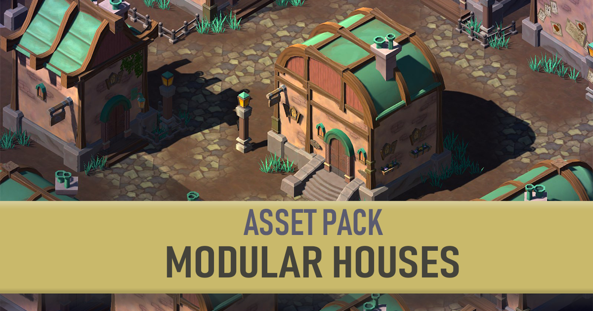 3D HANDPAINT - MODULAR HOUSES | 3D Exterior | Unity Asset Store