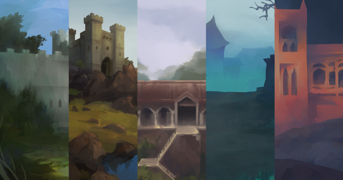 Fantasy Medieval Background Art Bundle | 2D Textures & Materials ...