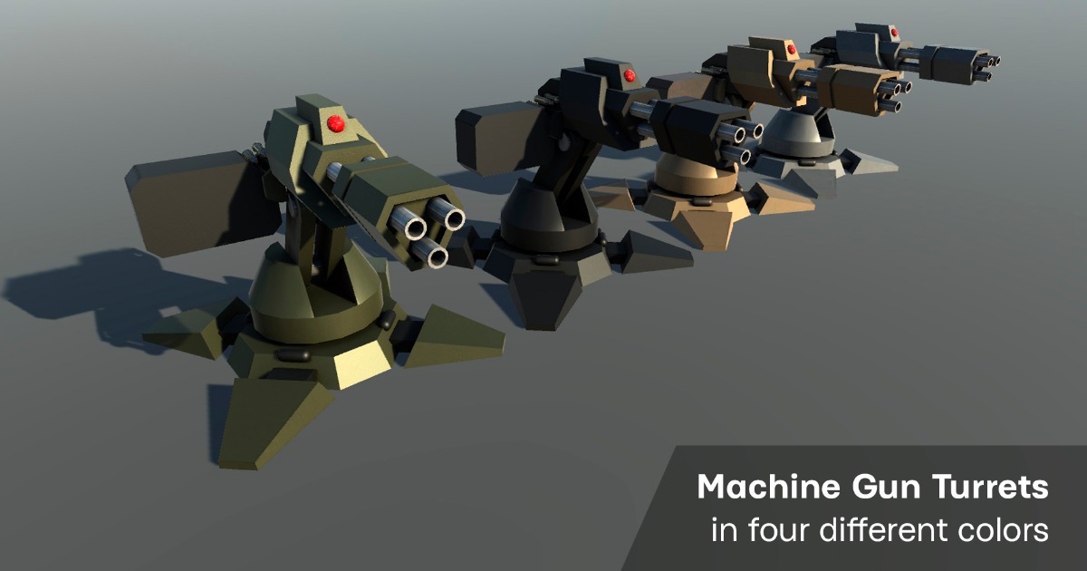Machine Gun Turret | 3D Weapons | Unity Asset Store