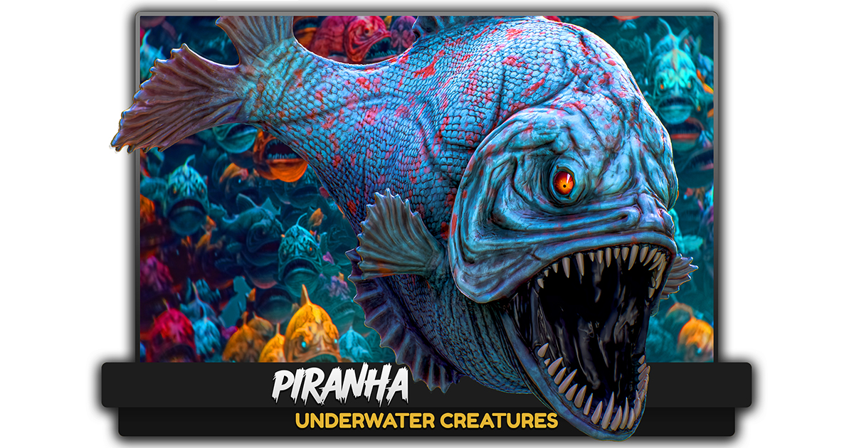 The Piranha. low poly fish. Ocean predator. Pirana 3d model Art by ...