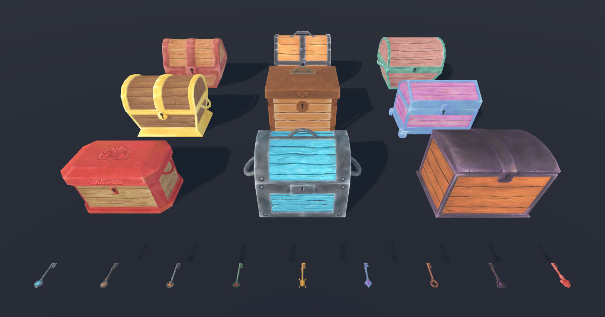 Chests & Keys | 3D Interior | Unity Asset Store