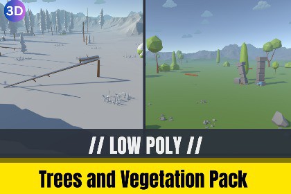 Low Poly Trees and Vegetation – Pack | Game Content Shopper – Unity Asset Store™ Sales and Price ...