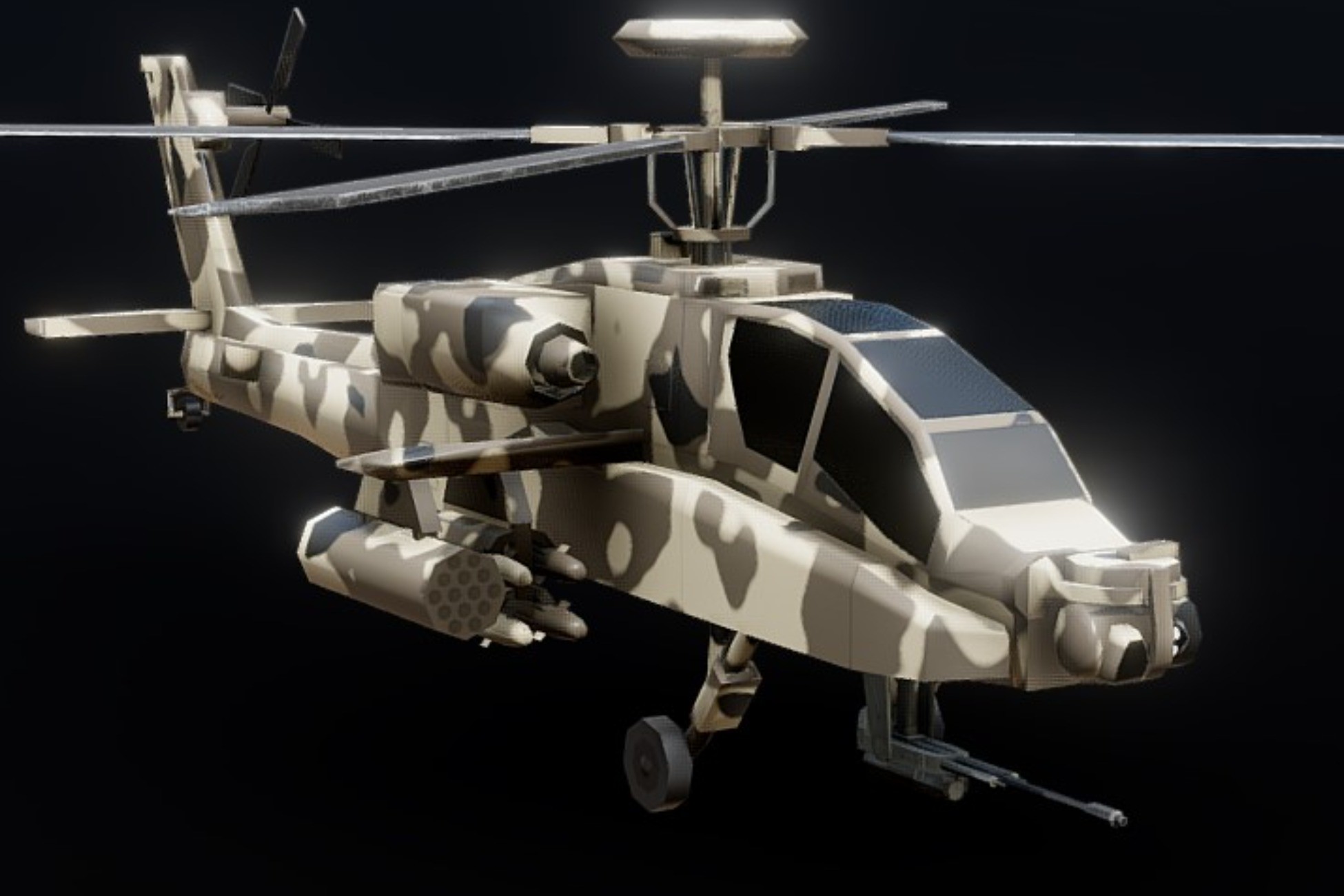 RTS: Attack Helicopter Low Poly | 3D Air | Unity Asset Store