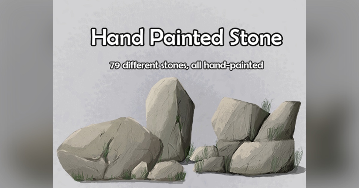 Hand Painted Stone | 2D Stone | Unity Asset Store