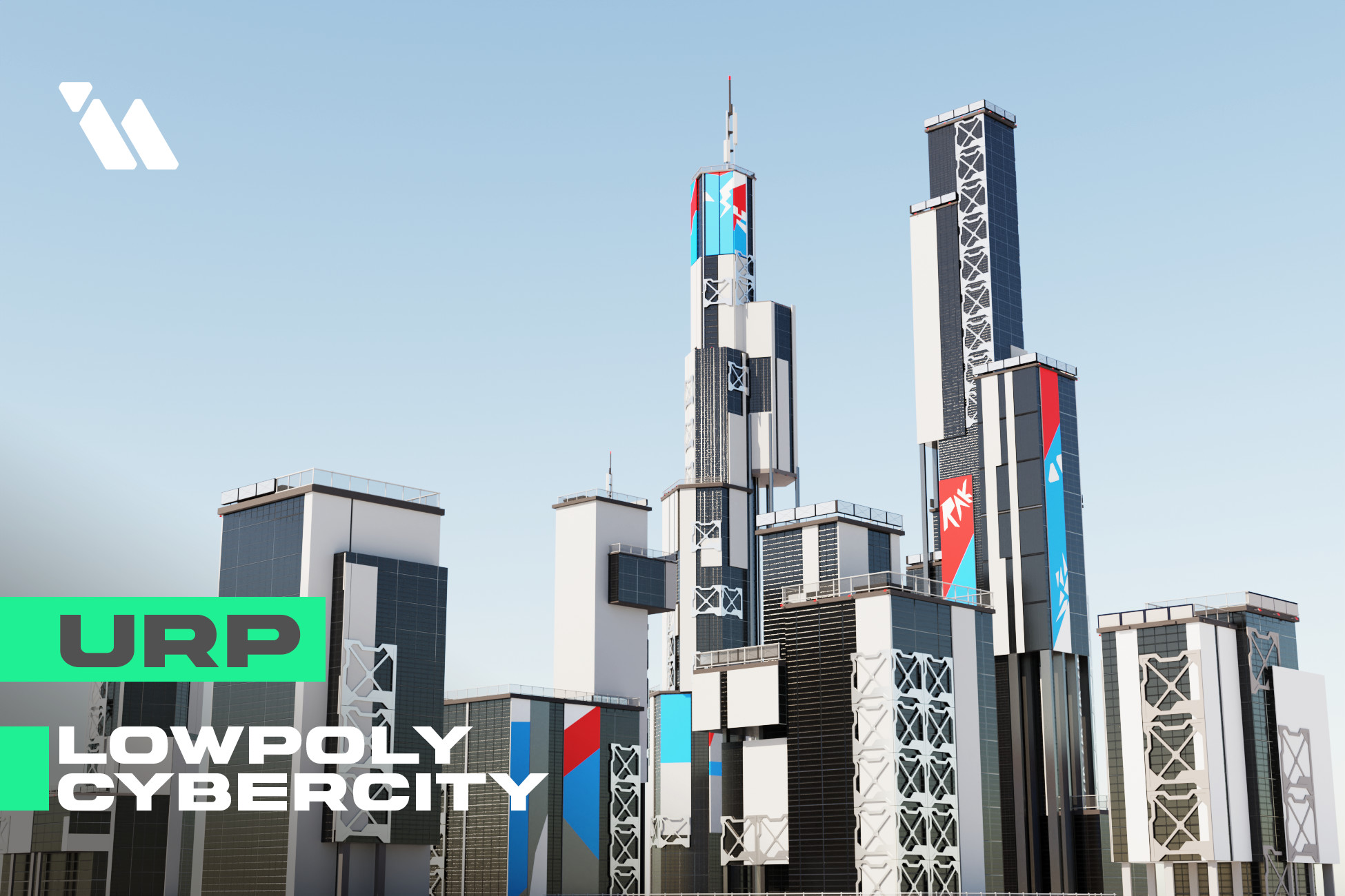 Low Poly Cyber City URP | 3D Urban | Unity Asset Store