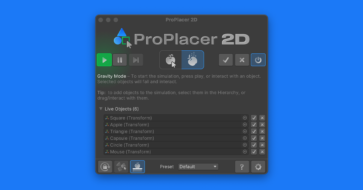 ProPlacer 2D - Editor Physics Placement Tool | Level Design | Unity ...