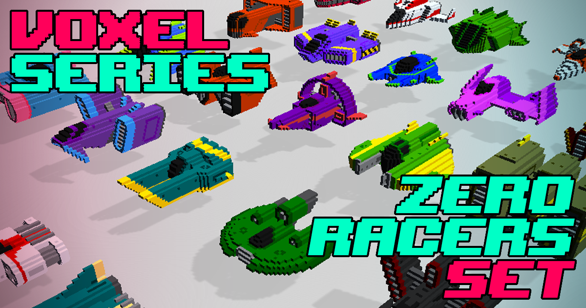 Voxel Series - Zero Racers Set | 3D 운송도구 | Unity Asset Store
