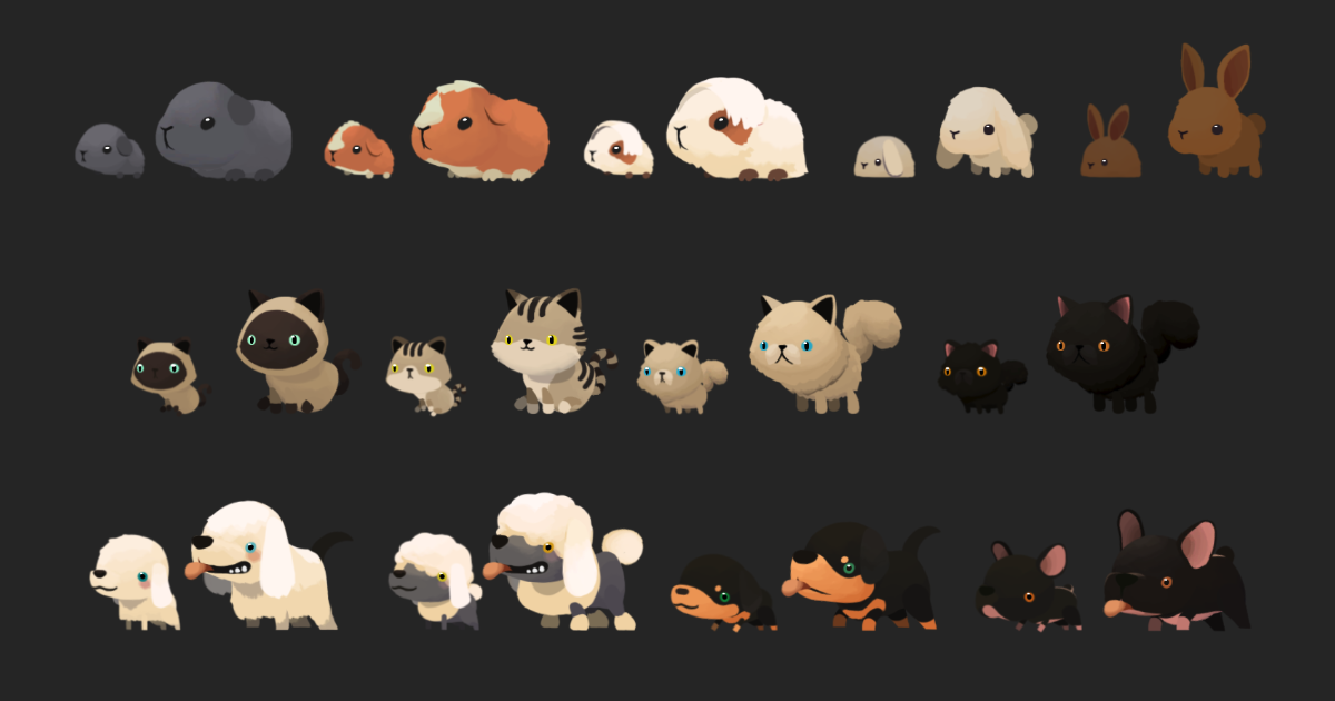 2D Cute Domestic Animal Pack V.2 | 2D Characters | Unity Asset Store