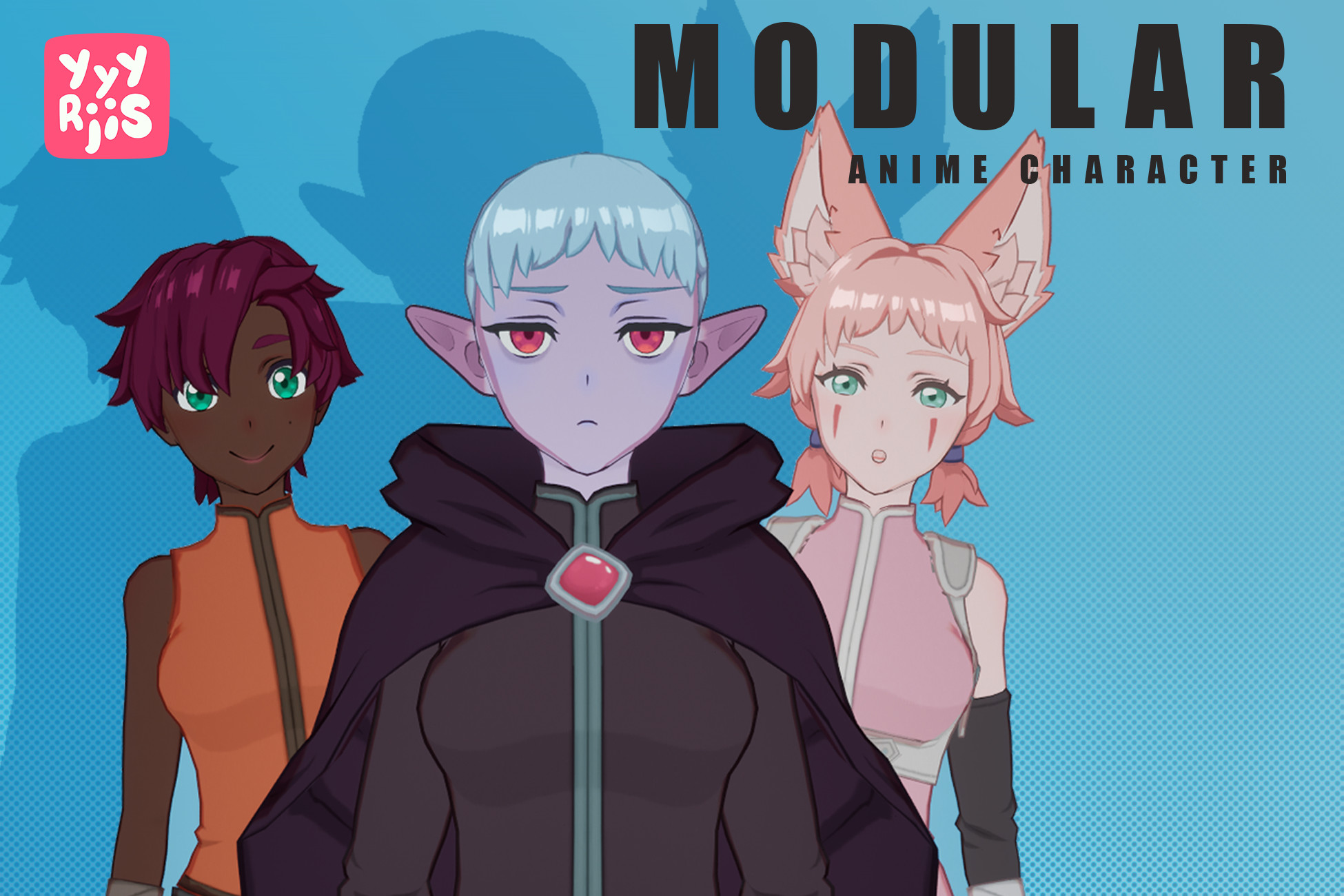 Modular Anime Character (Fantasy RPG Girl) | Characters | Unity Asset Store