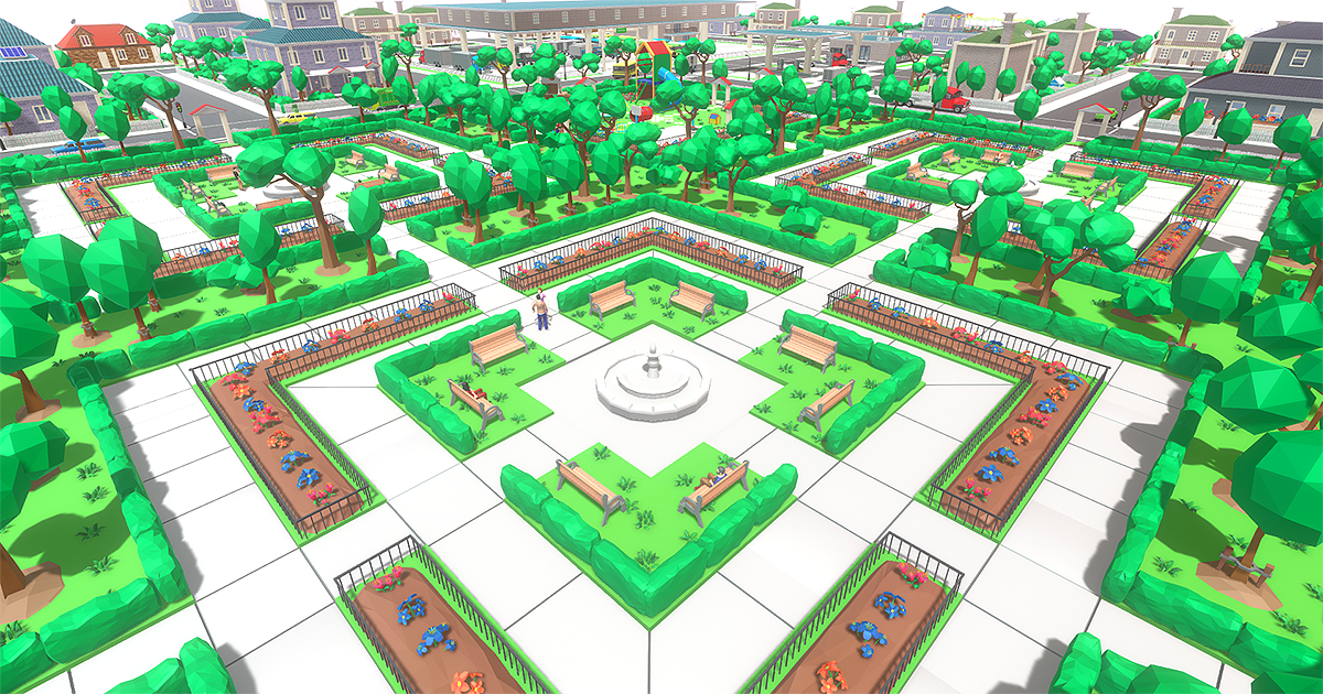 Low poly town asset pack | 3D Urban | Unity Asset Store