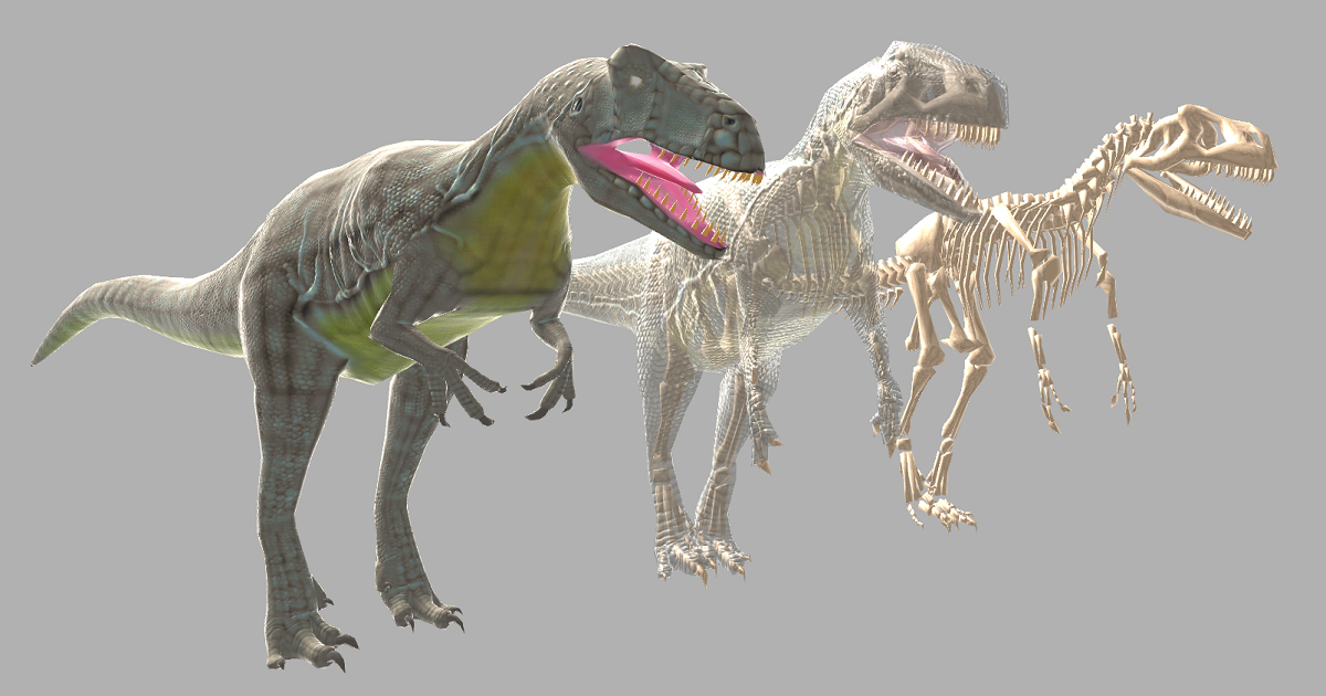 Allosaurus And Skeleton | Characters | Unity Asset Store