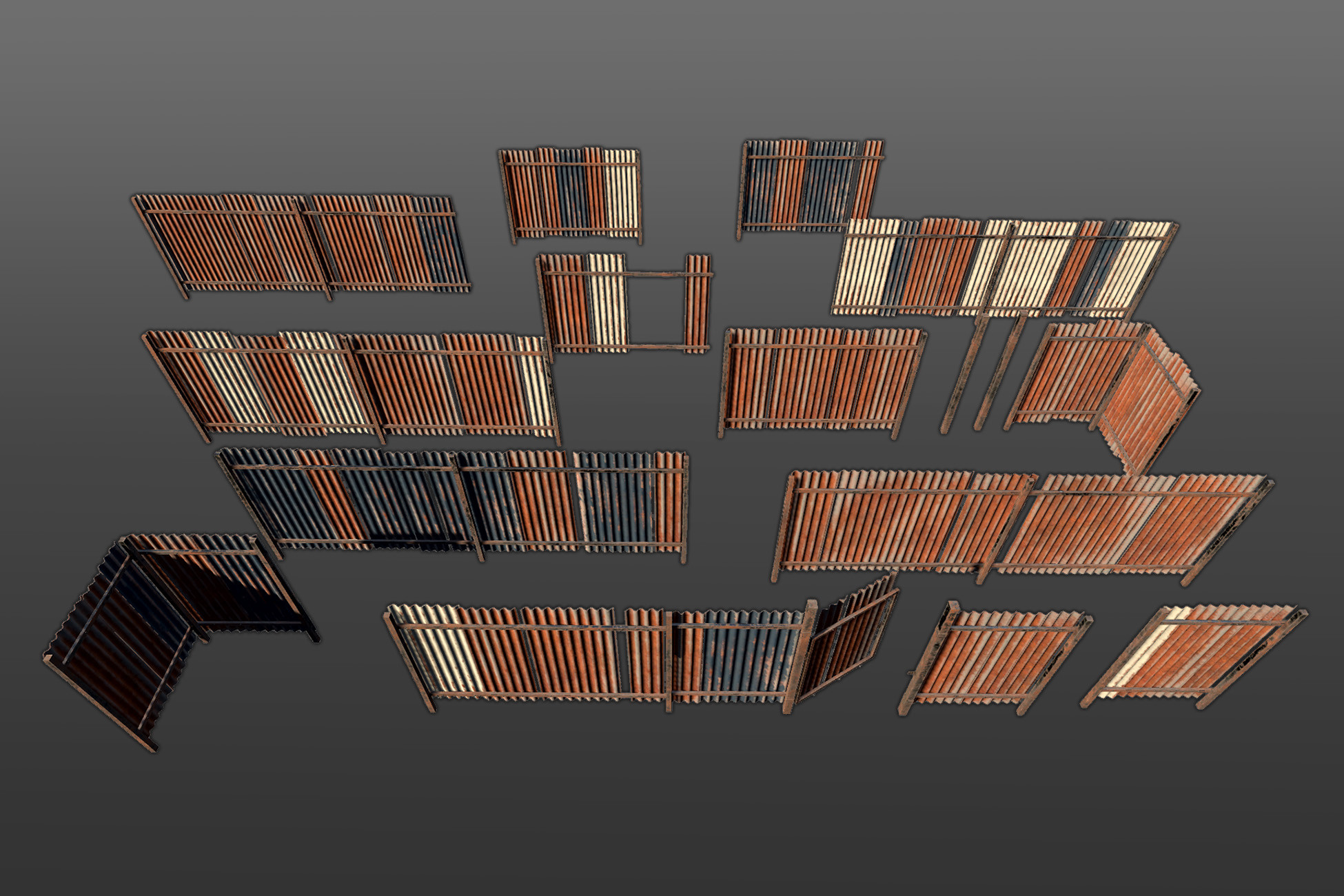 Metal fence set | 3D Environments | Unity Asset Store
