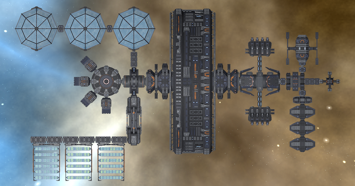 2D Space Station Complex | 2D Environments | Unity Asset Store