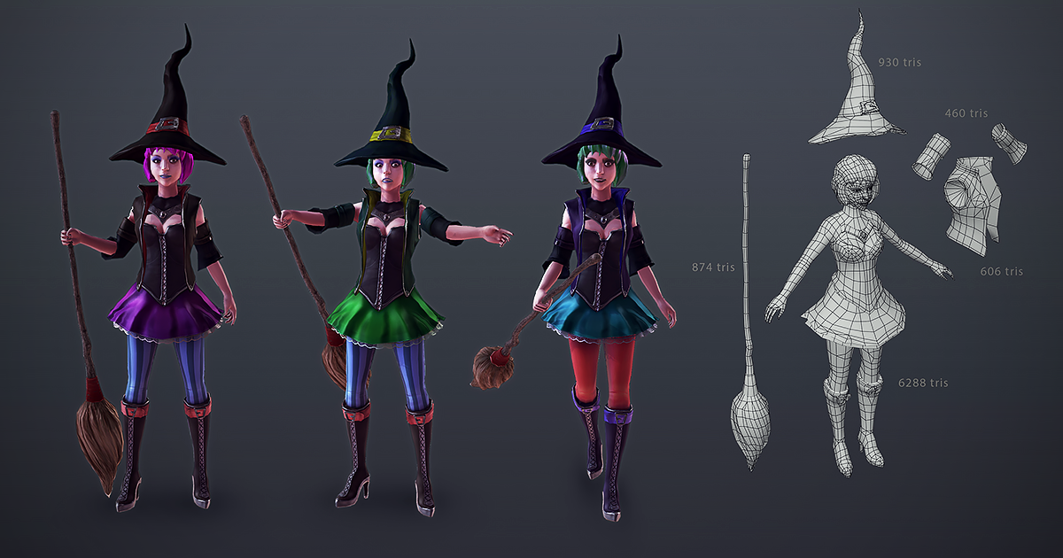 Halloween Witch | 3D Humanoids | Unity Asset Store