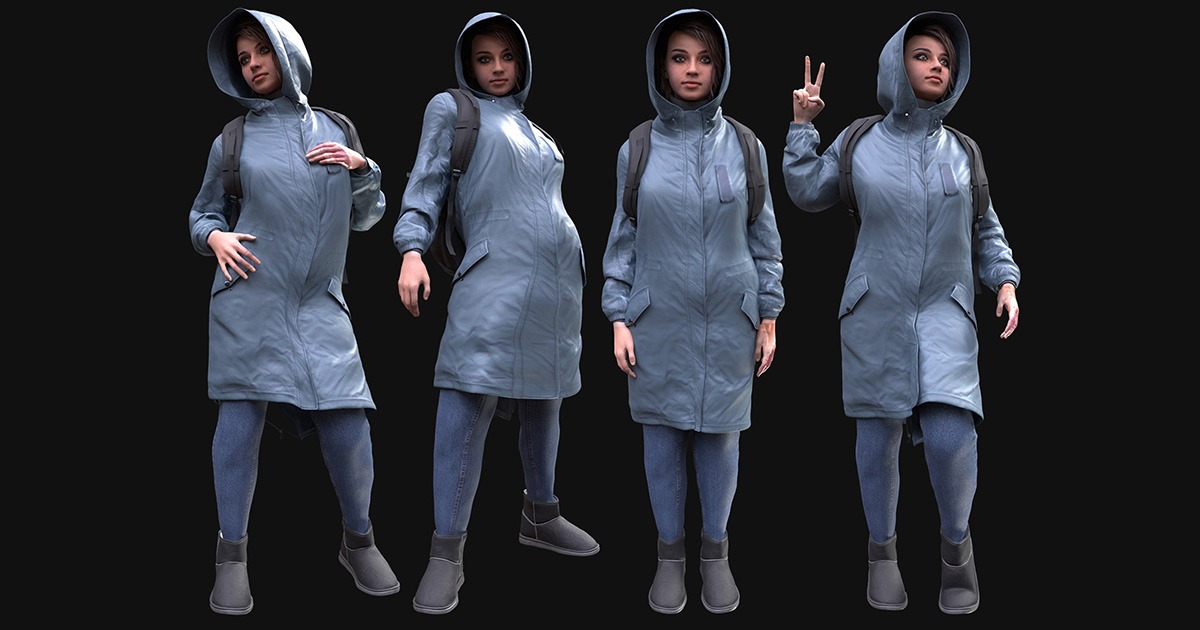 Woman in Autumn Outfit 4 - Rigged | 3D Characters | Unity Asset Store