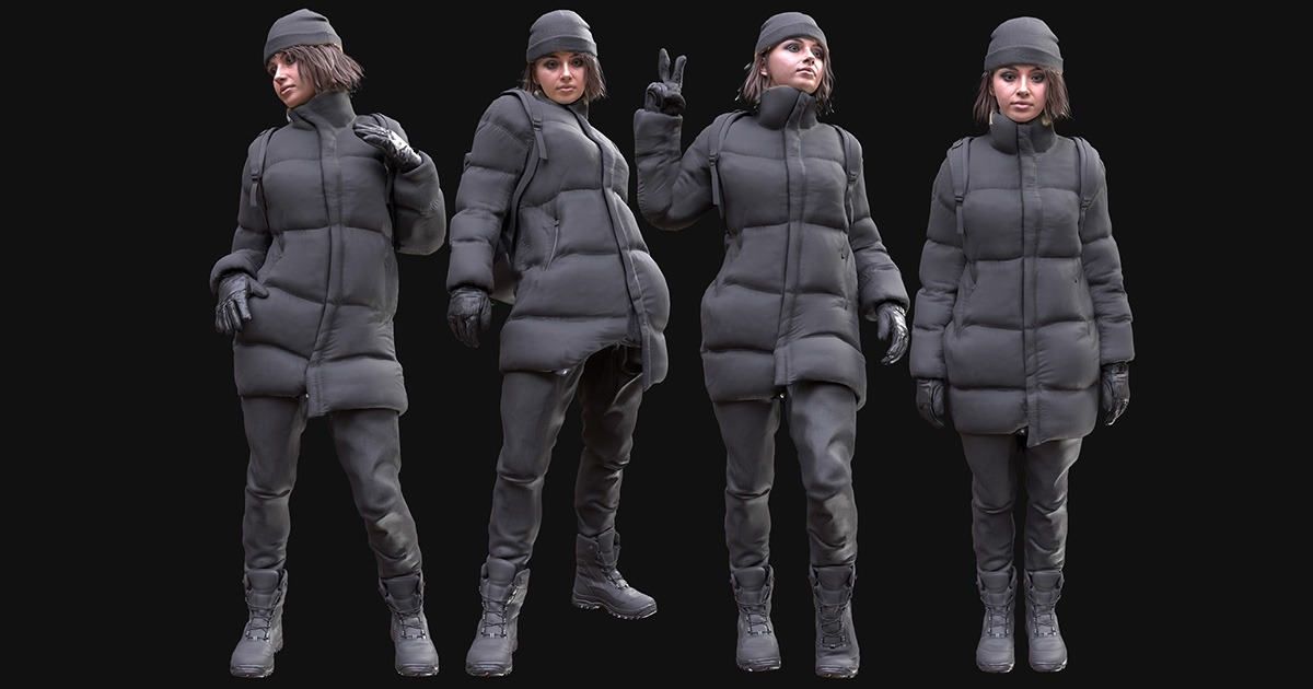 Woman in Winter Outfit 4 - Rigged | 3D Characters | Unity Asset Store