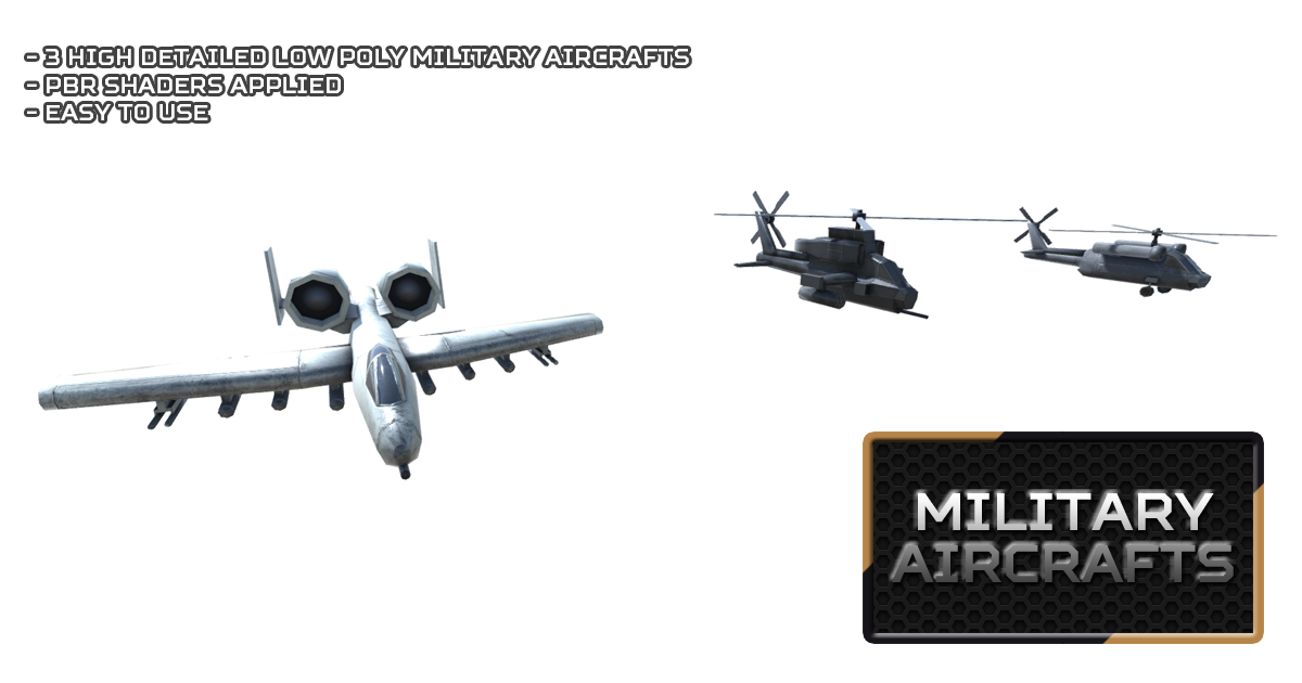 Low Poly Military Aircrafts | 3D Air | Unity Asset Store