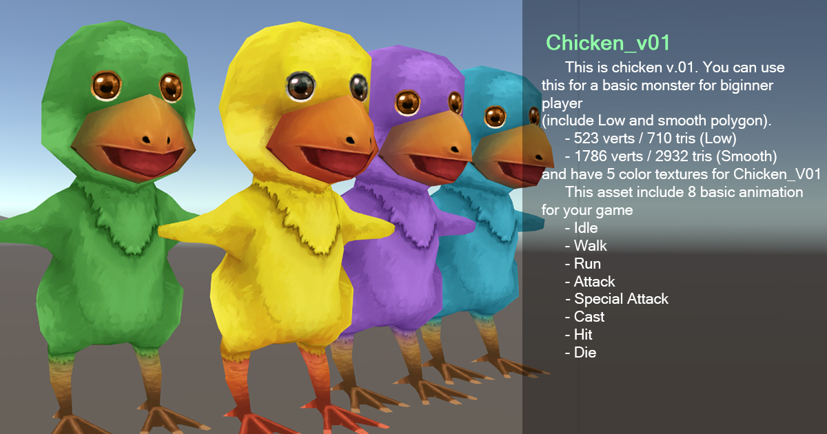 Chicken_v01 | 3D Creatures | Unity Asset Store