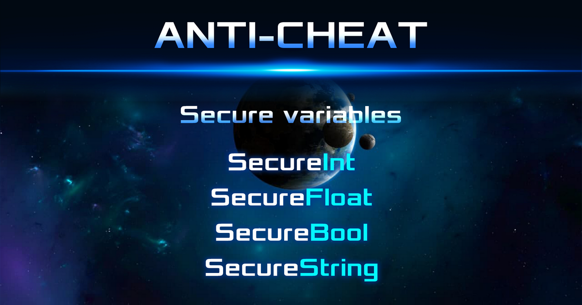 Lightweight Anti-Cheat - Secure variables | Utilities Tools | Unity Asset Store