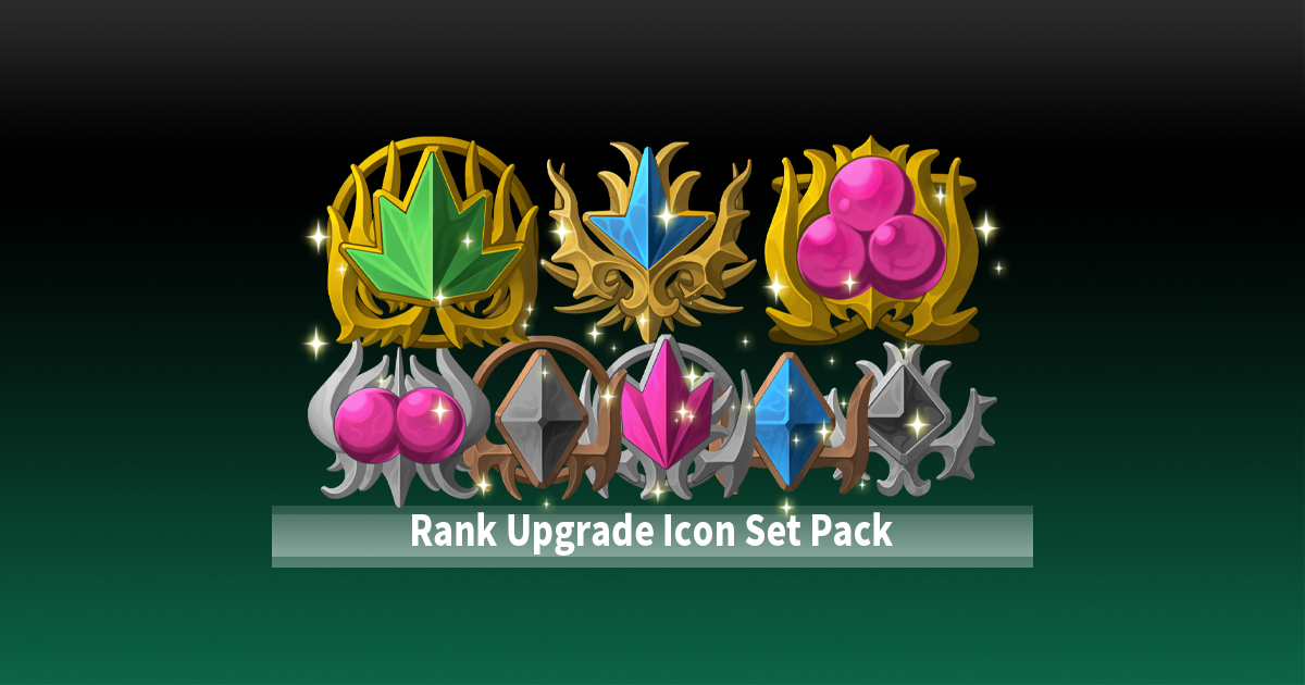Rank Upgrade Icon Set Pack | 2D Icons | Unity Asset Store