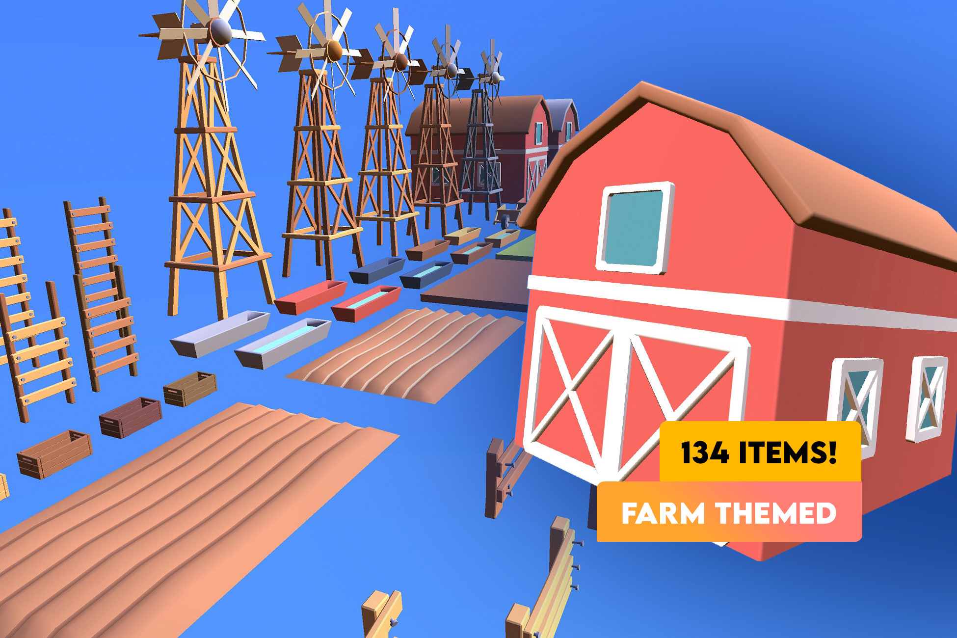 Geometric Farm Pack | 3D Landscapes | Unity Asset Store