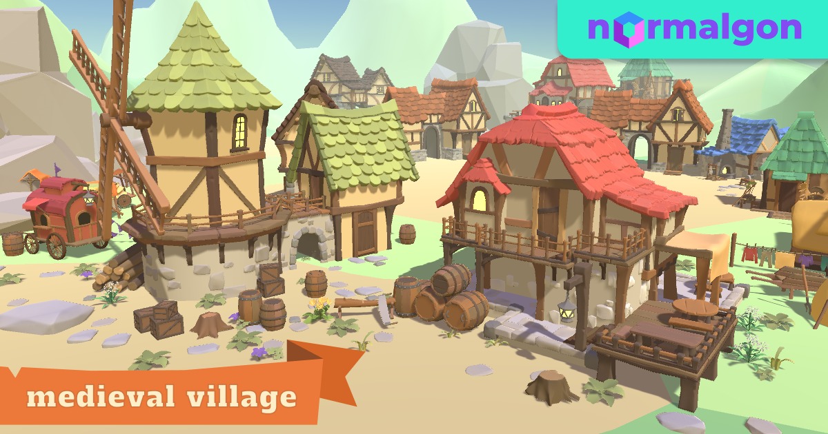 Medieval Village - Normalgon | 3D Fantasy | Unity Asset Store