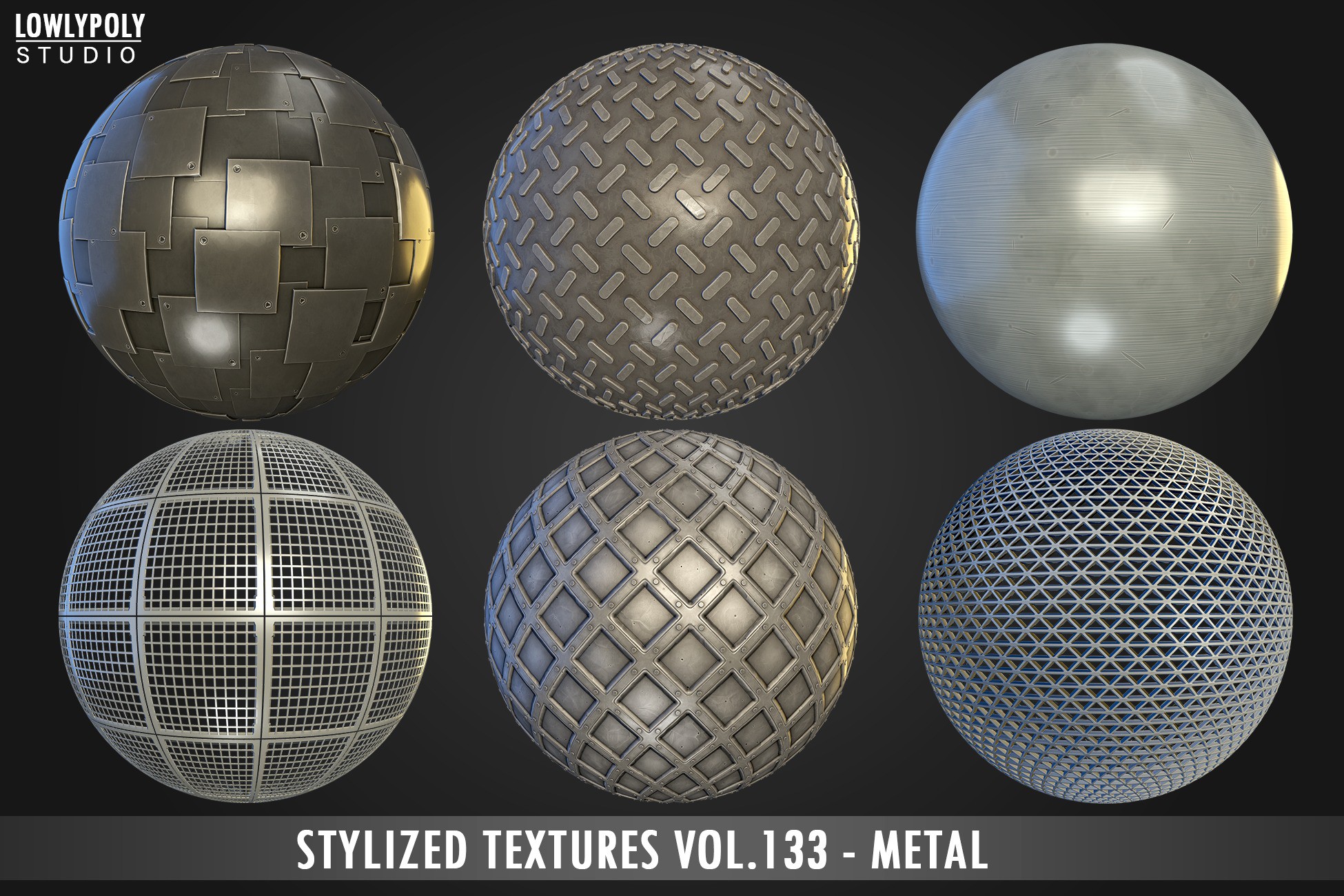 Metal Vol.133 - Stylized Textures | 2D Metals | Unity Asset Store