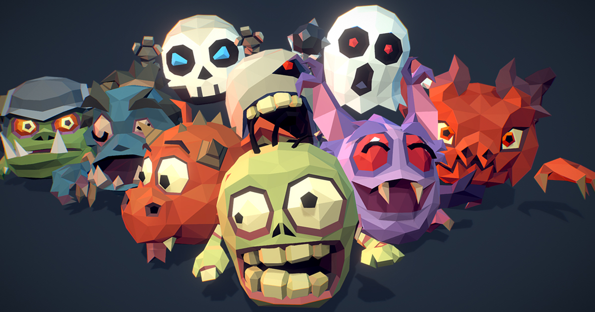 Micro Monster Bundle - Faceted Style | 3D Characters | Unity Asset Store