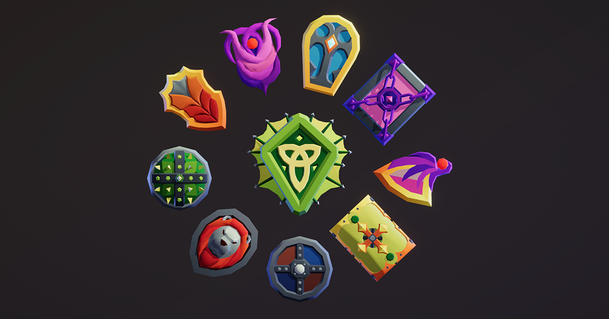 Shields Pack Cute Series | 3D Weapons | Unity Asset Store