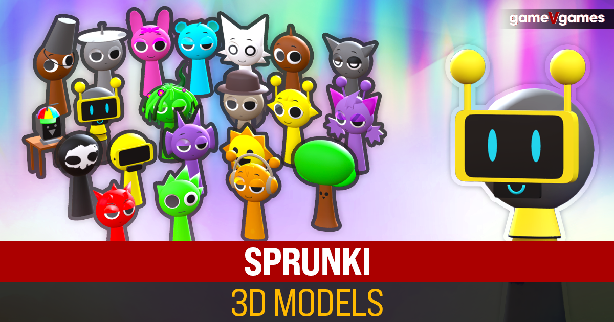 Sprunki 3D Models | 3D Props | Unity Asset Store