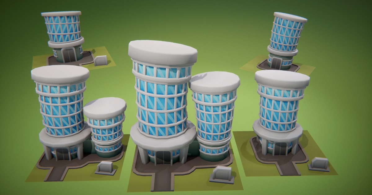 Office Building Level Up - 5 Levels | 3D Props | Unity Asset Store