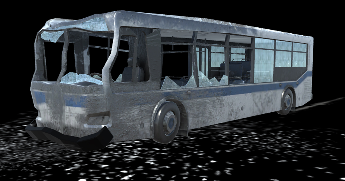Destroyed Bus | 3D Props | Unity Asset Store
