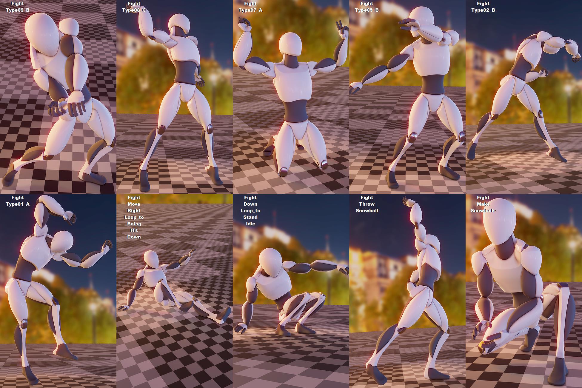 AA_snowball_fight | 3D Animations | Unity Asset Store