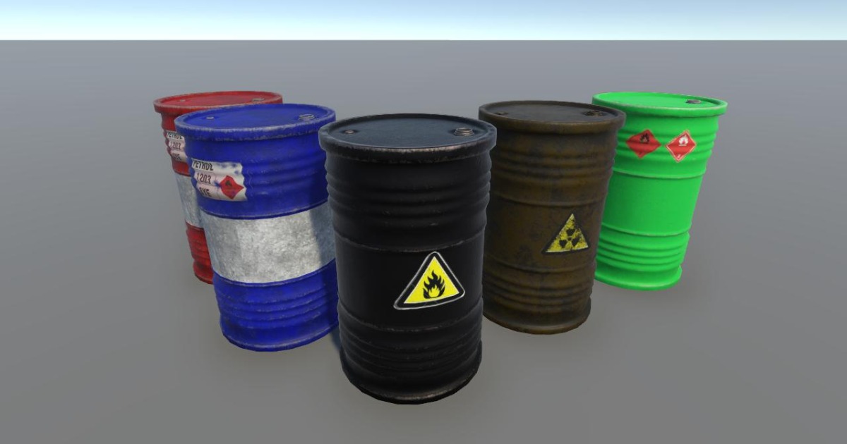 Gasoline Barrel | 3D Industrial | Unity Asset Store