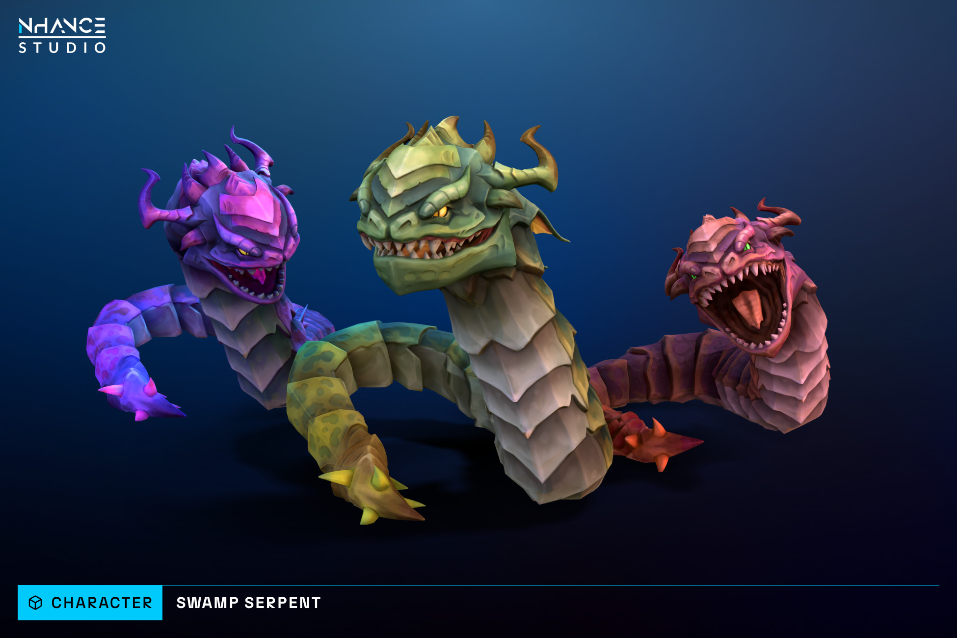 Stylized Fantasy Swamp Serpent | 3D 角色 | Unity Asset Store