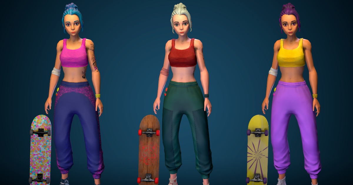 Skater girl | Characters | Unity Asset Store