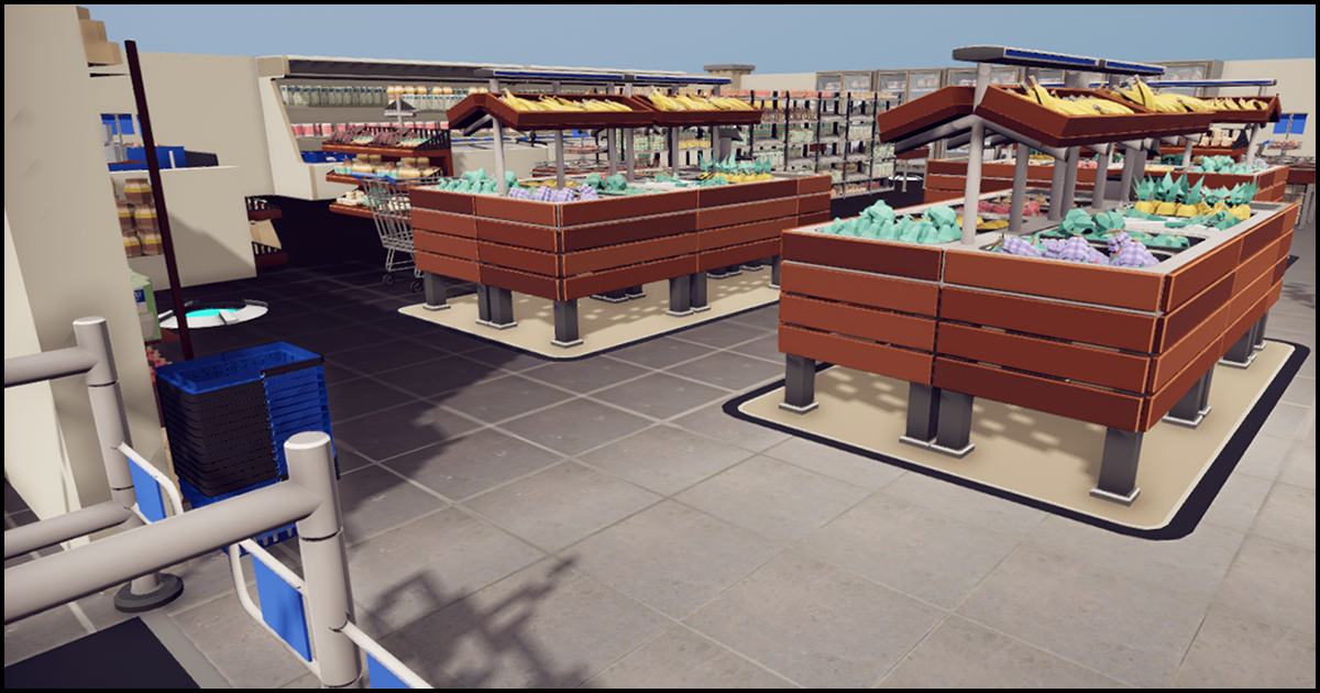 Supermarket Interior Level | 3D Props | Unity Asset Store
