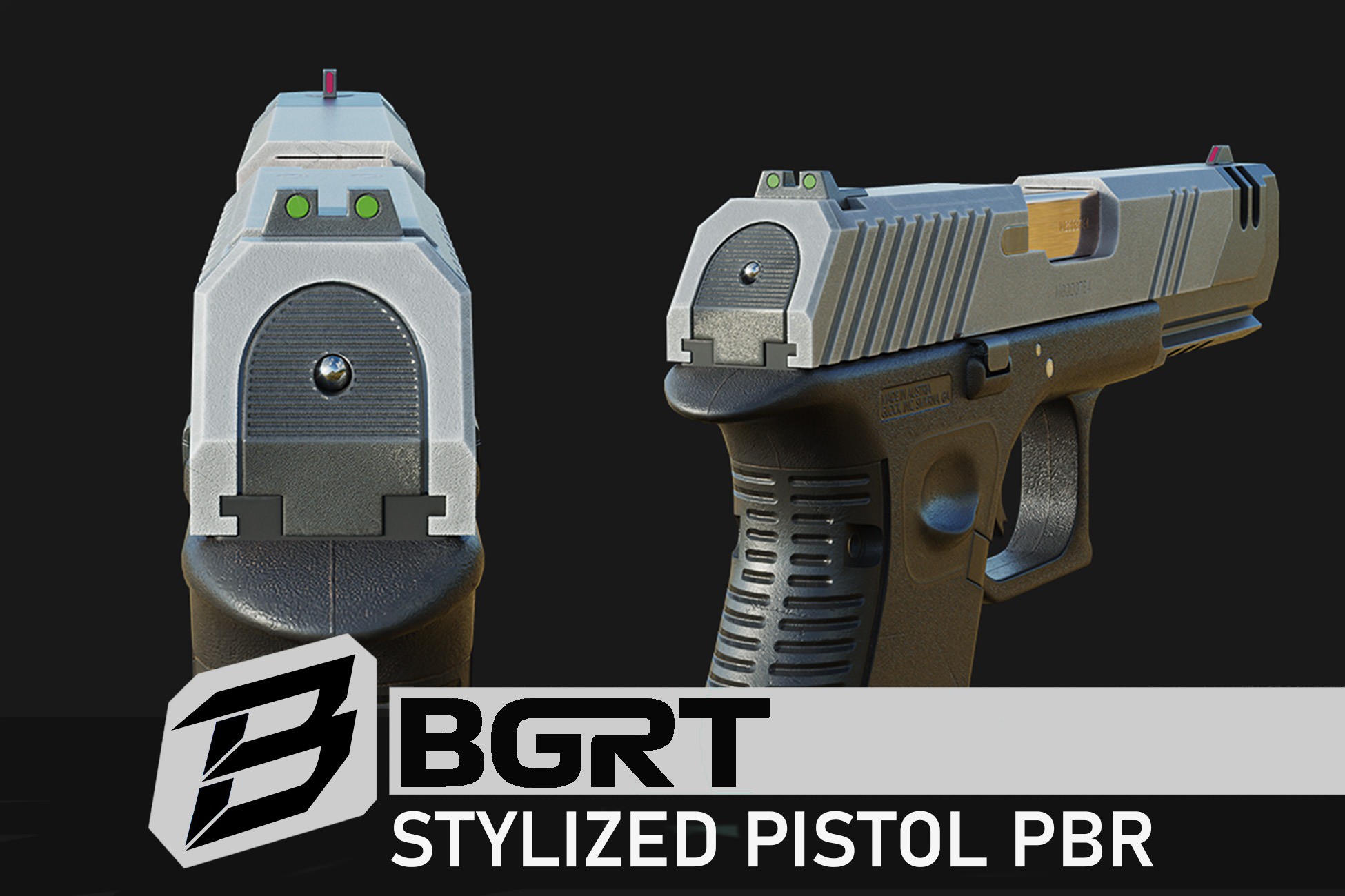 Stylized PBR Pistol | 3D Guns | Unity Asset Store