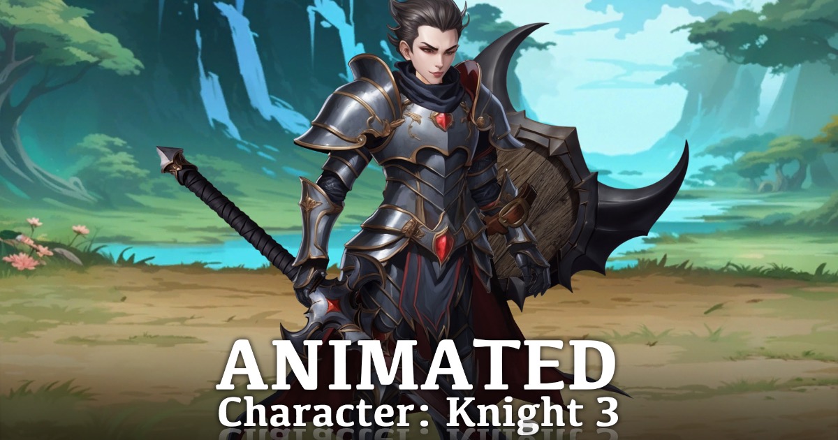 Animated 2D Character - Knight 3 (Spine) | 2D Characters | Unity Asset Store