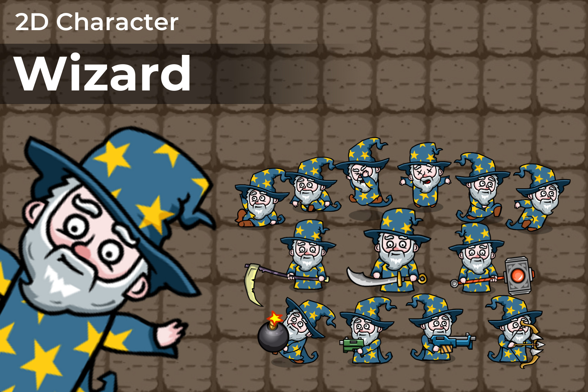 2D Character - Wizard | 2D Characters | Unity Asset Store