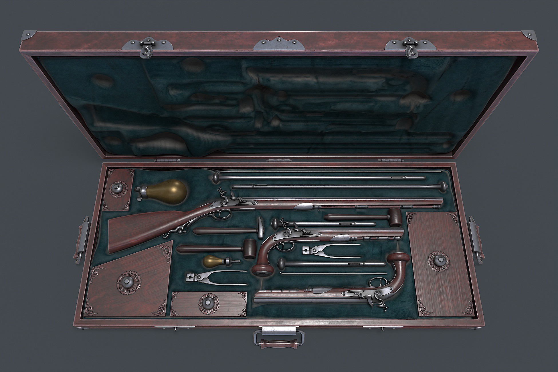 Flintlock gun case 3d model | 3D 武器 | Unity Asset Store