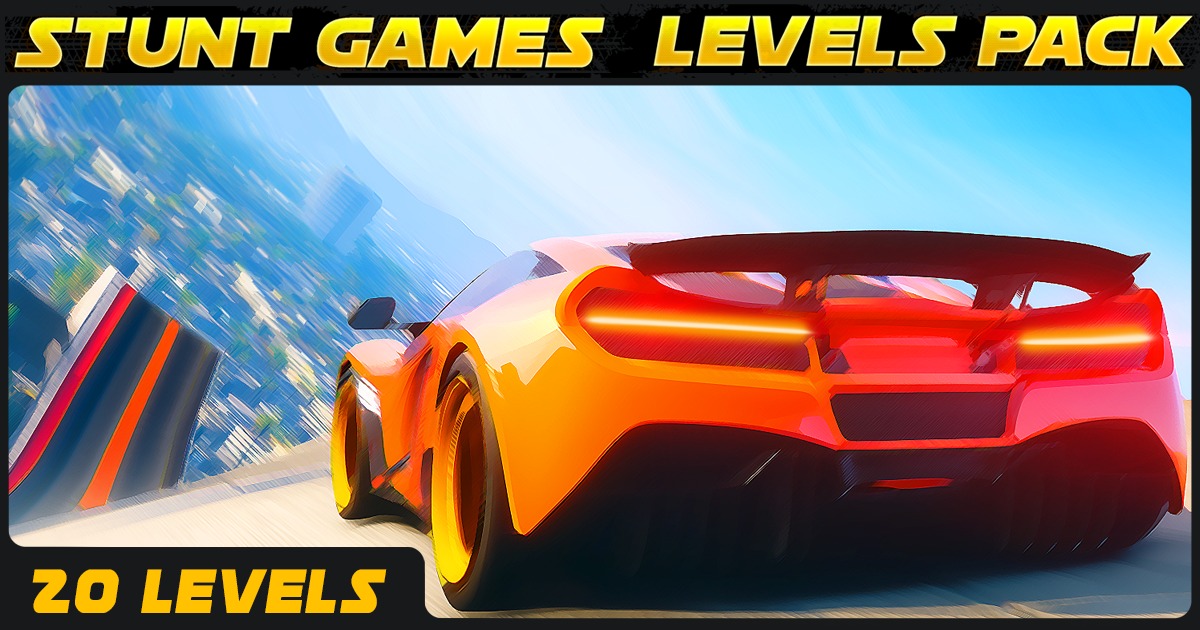 Stunt Game Levels Pack | 3D Environments | Unity Asset Store