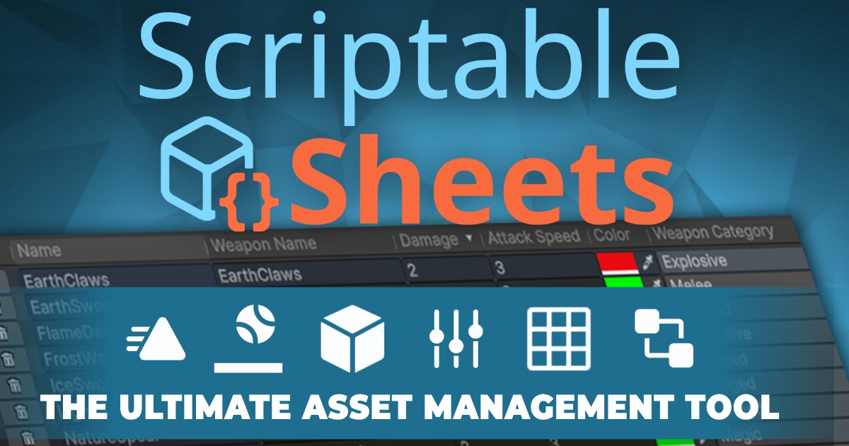 Scriptable Sheets | Utilities Tools | Unity Asset Store Scriptable Sheets | Utilities Tools | Unity Asset Store